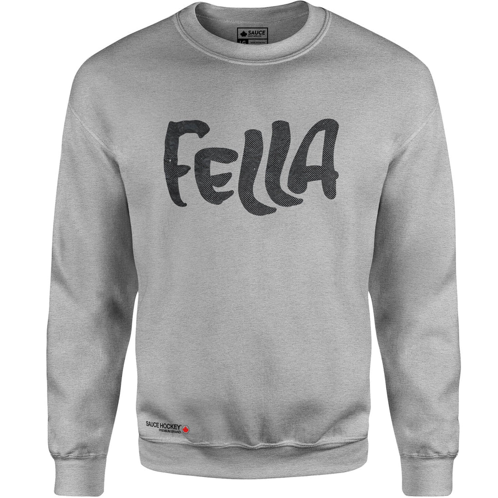 FELLA CREWNECK - GREY HEATHER – Sauce Hockey